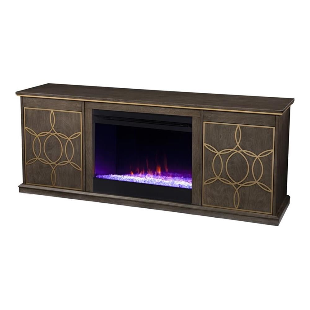 Pemberly Row Color Changing Fireplace Console with Media Storage in ...