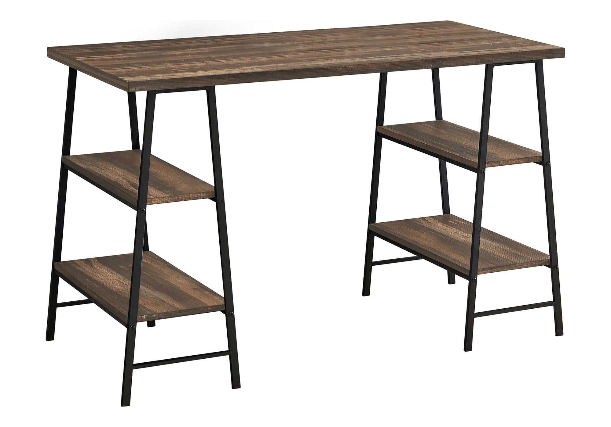 Pemberly Row Computer Desk Home Office Laptop Storage Shelves 48"L ...