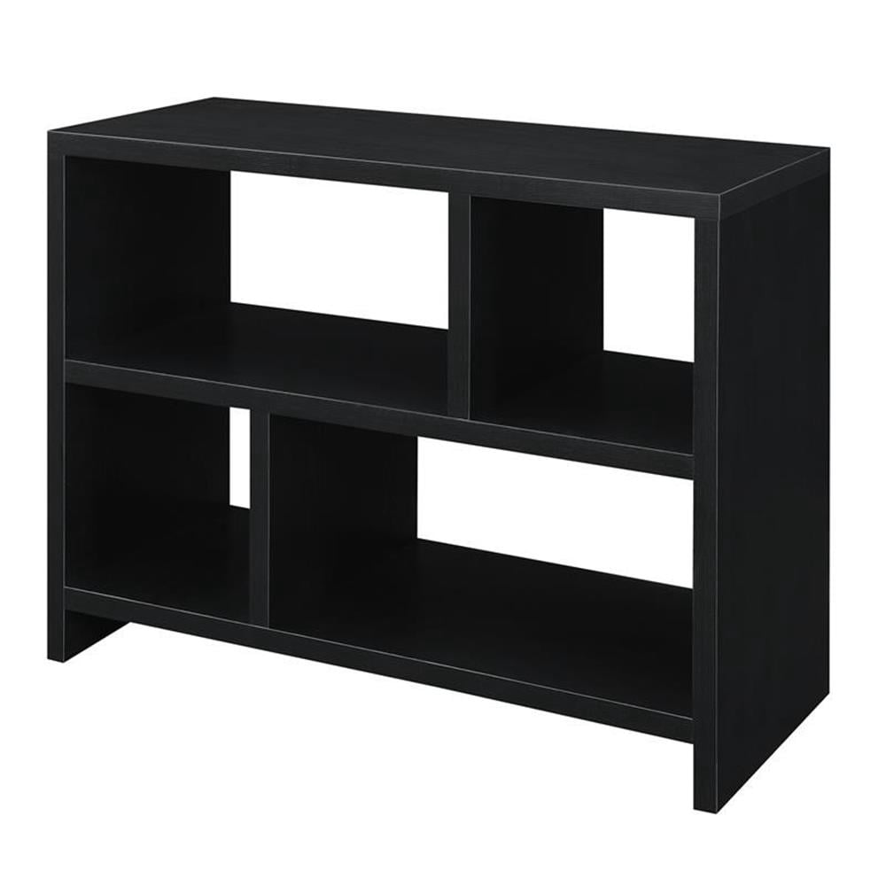 Pemberly Row Console Three-Tier Bookcase in Black Wood Finish - Walmart.com