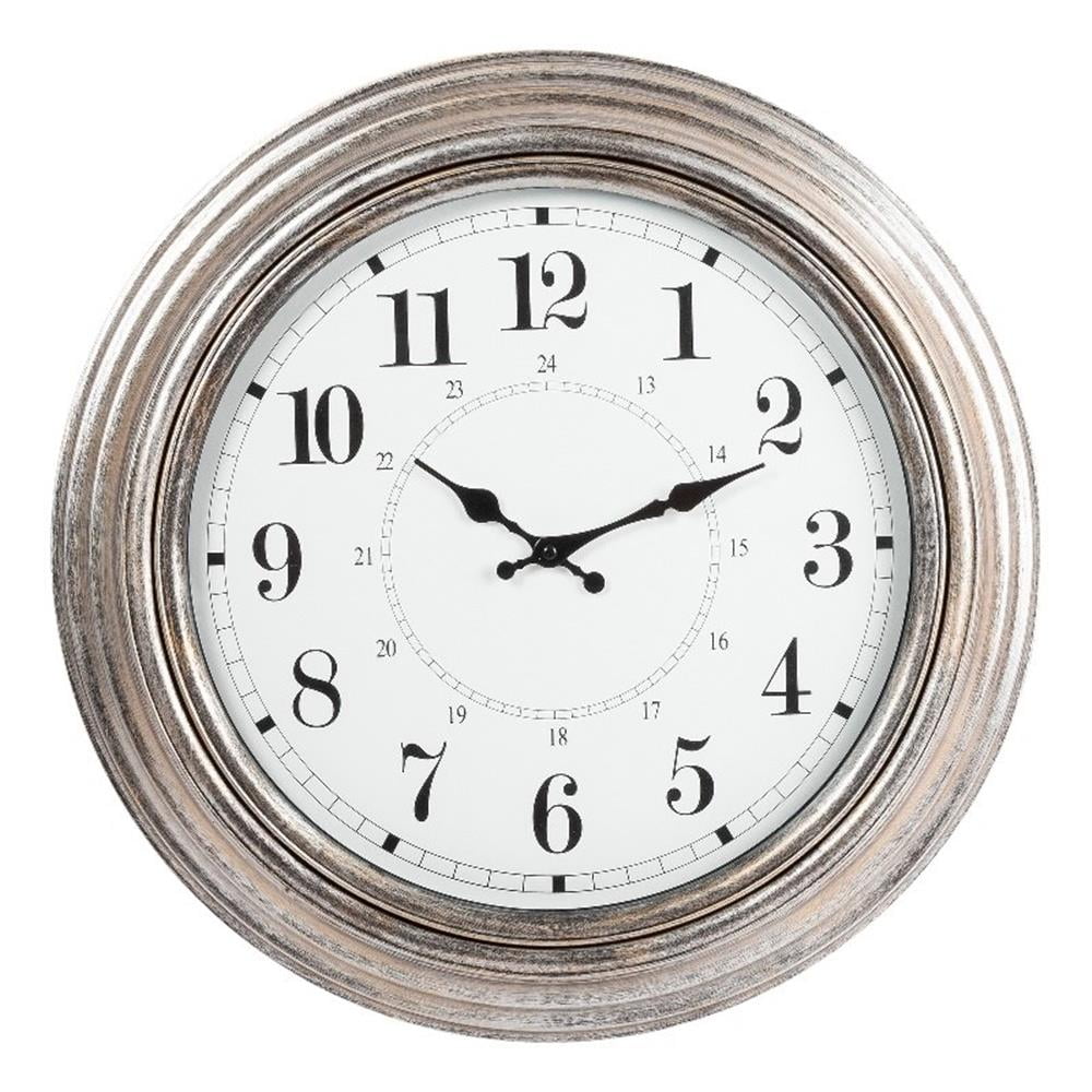 Pemberly Row Contemporary 20 inches Cardiff Round Wall Clock - Walmart.com
