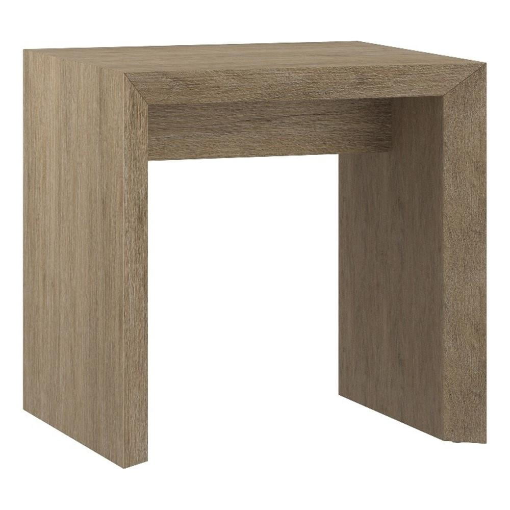 Pemberly Row Contemporary 22" Antiqued Gray Oak MDF Side Table ...