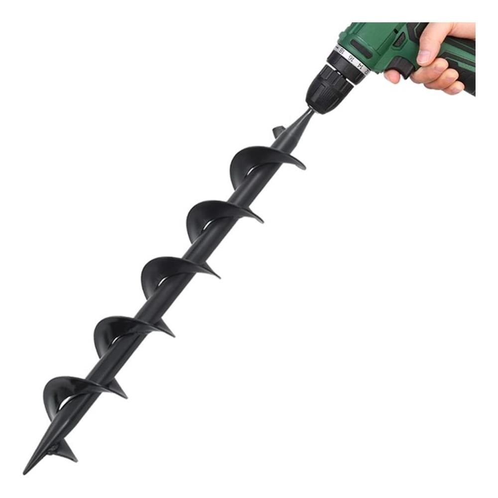Pemberly Row Contemporary 3"X23.6" Bit Steel Auger Drill in Black ...