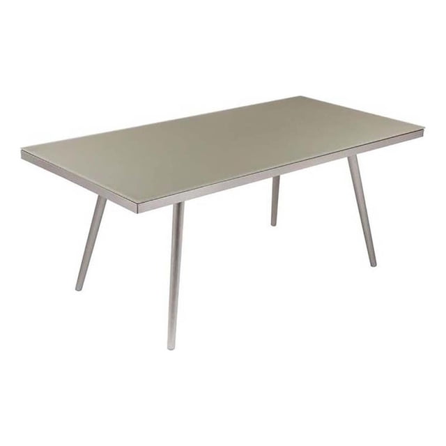 Pemberly Row Contemporary 30" Aluminum Dining Table in Slate Gray ...