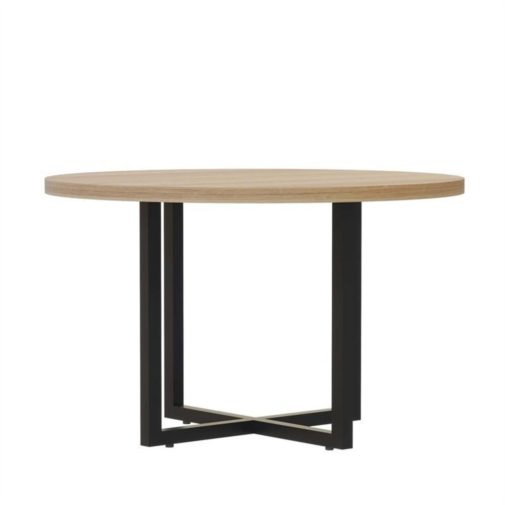 Pemberly Row Contemporary 42" Round Conference Table in Sand Dune ...