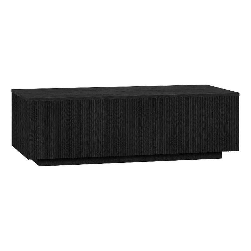 Pemberly Row Contemporary 47.5" Black Grain MDF Coffee Table - Walmart.com