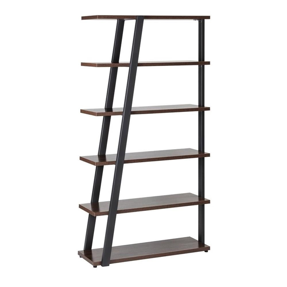 Pemberly Row Contemporary 5 Shelf Bookshelf in Southern Tobacco ...
