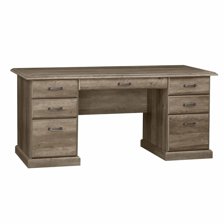 "Intercon Furniture Drake 66"" Executive Desk with Drawers in Rustic ...