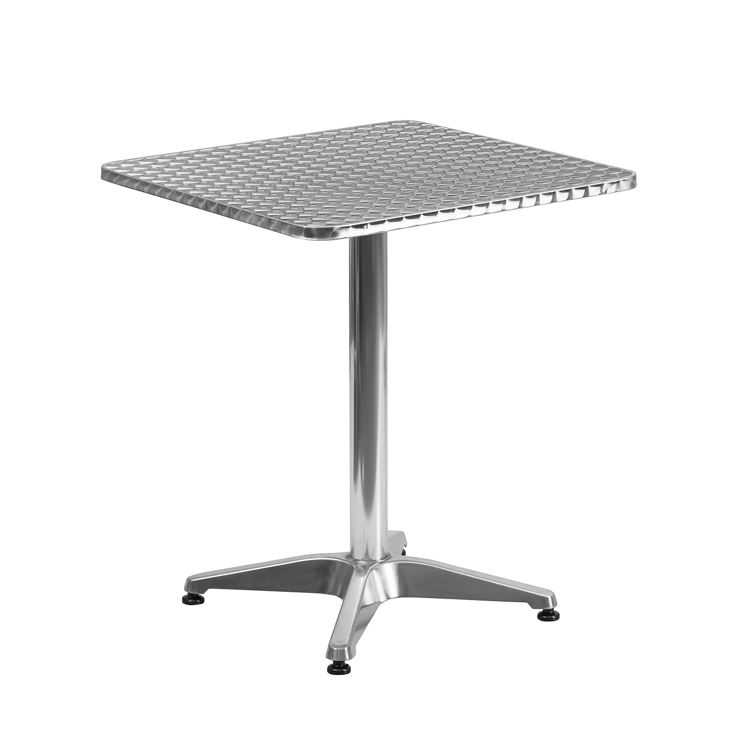 Pemberly Row Contemporary Aluminum and Steel 23.5" Square Bistro Table ...