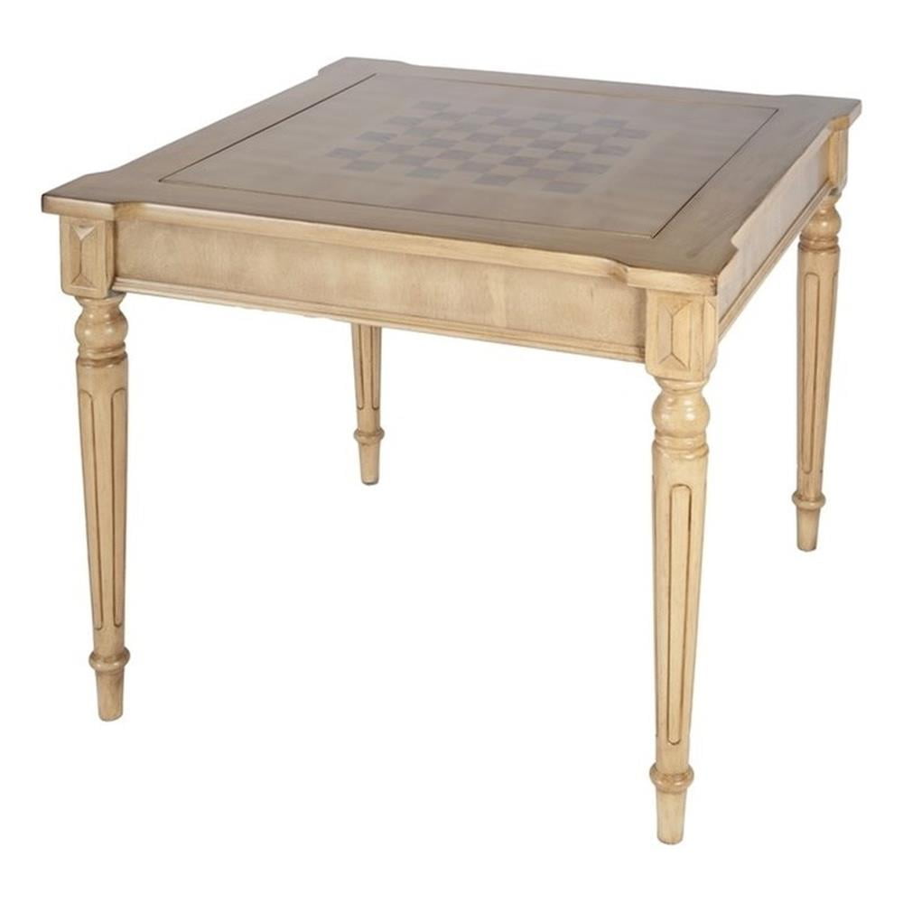 Pemberly Row Contemporary Antique Beige Multi-Game Card Table - Walmart.com