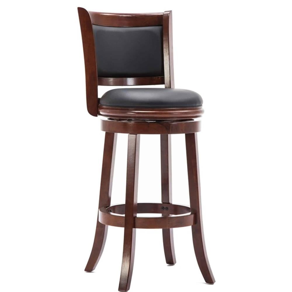 Pemberly Row Contemporary Bar Height Swivel Bar Stool-Cherry - Walmart.com