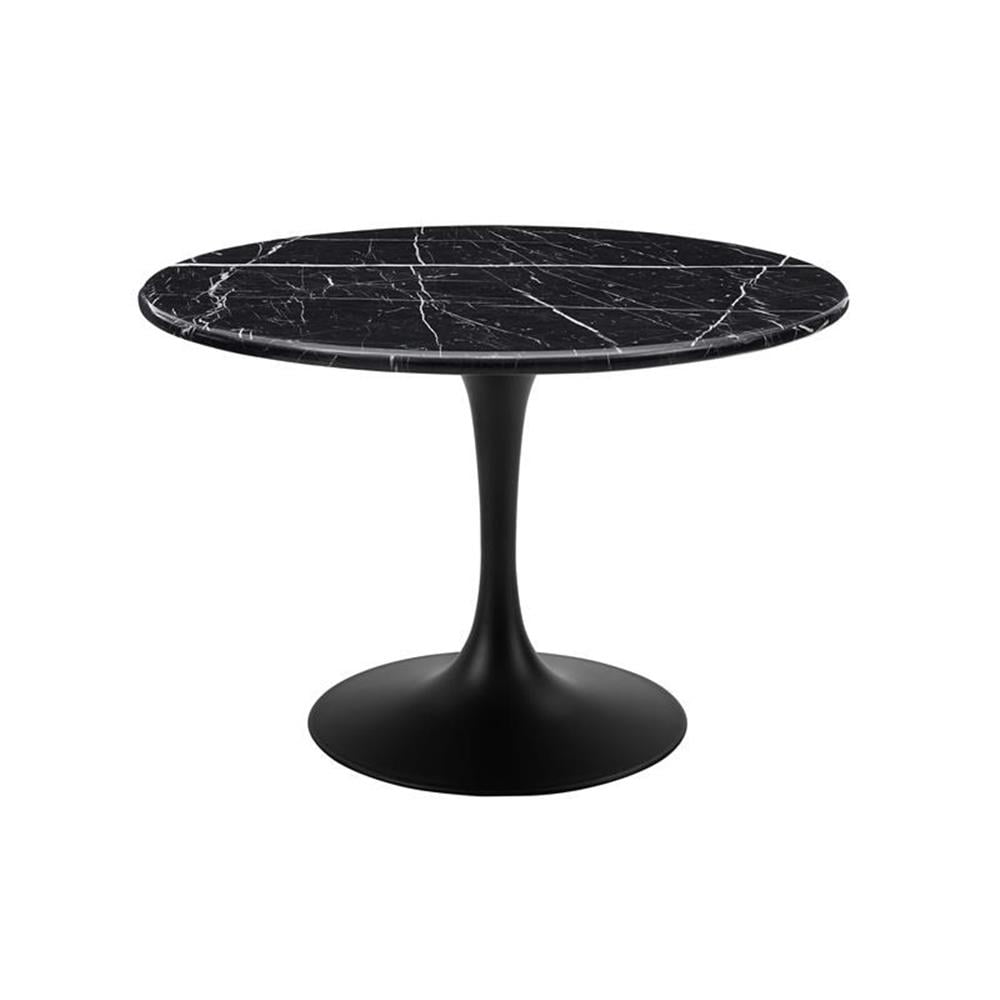 Pemberly Row Contemporary Black Marquina Marble Dining Table - Walmart.com