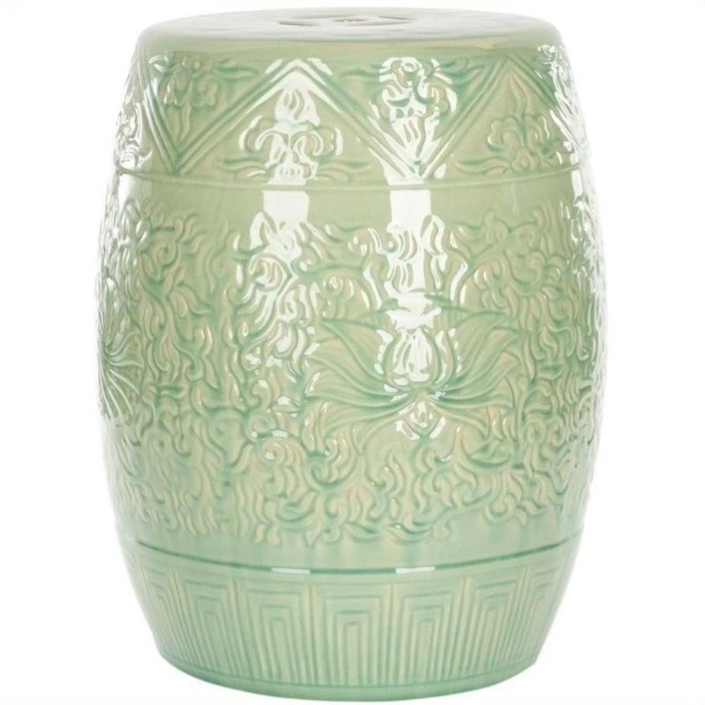 Pemberly Row Contemporary Ceramic Garden Stool in Lime Green - Walmart.com