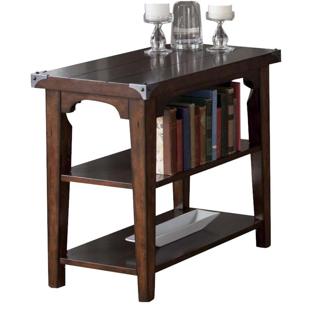 Pemberly Row Contemporary Chair Side Table in Mahogany - Walmart.com