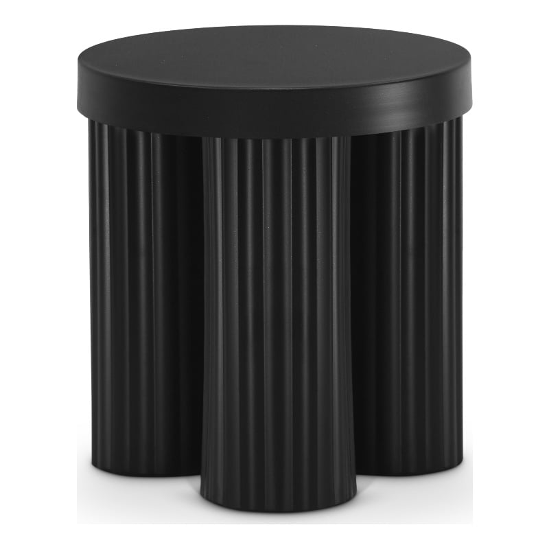 Pemberly Row Contemporary Contemporary Metal End Table in Matte Black ...