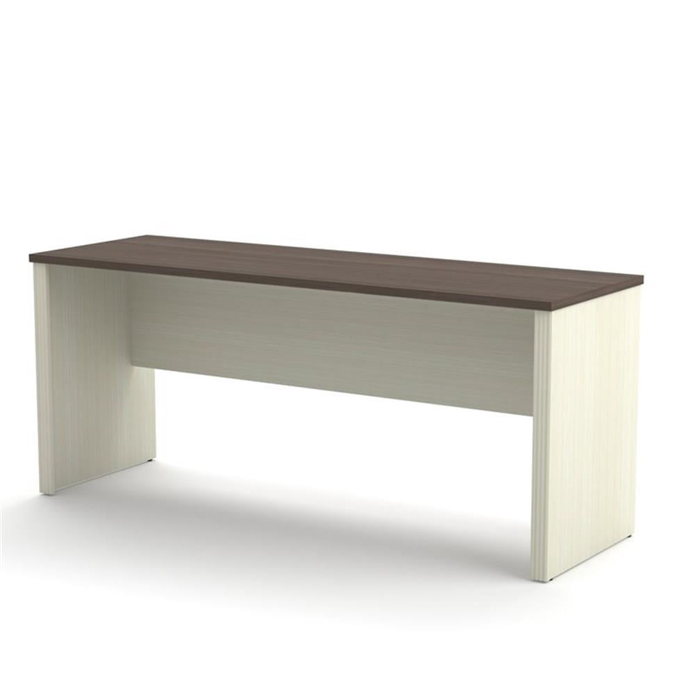 Pemberly Row Contemporary Desk Shell in White Chocolate and Antigua ...