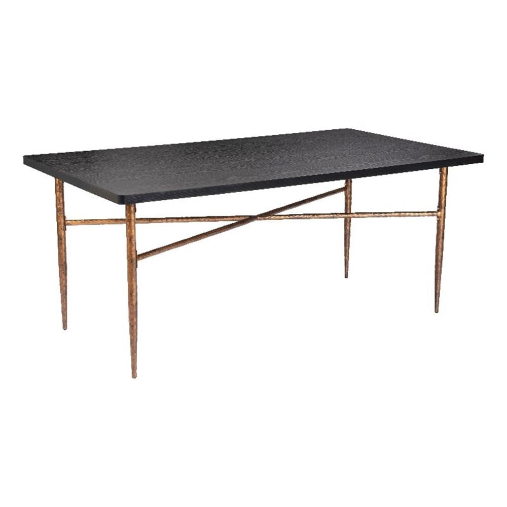 Pemberly Row Contemporary Dining Table in Black & Bronze Finish ...