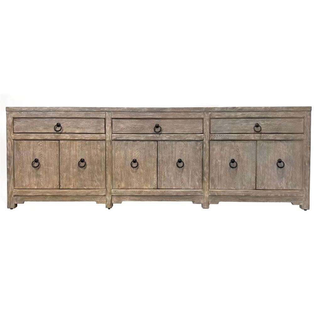 Pemberly Row Contemporary Engineered Wood 90" Console in Brown ...