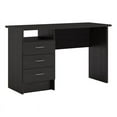 Pemberly Row Black Engineered Wood Computer Desk with Storage & 3 ...