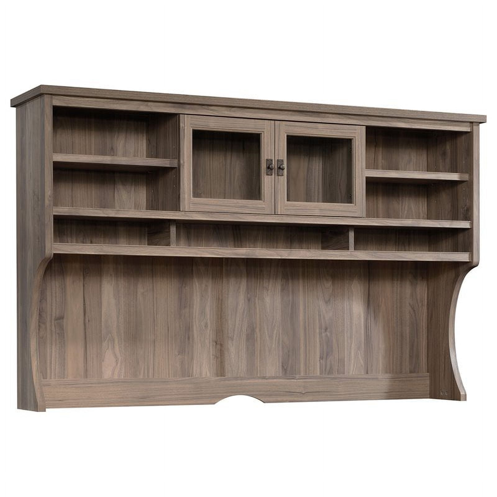 Pemberly Row Contemporary Engineered Wood Large Hutch in Washed Walnut ...