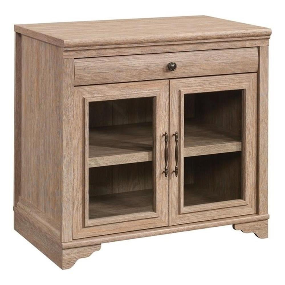 Pemberly Row Contemporary Engineered Wood Library Base in Brushed Oak ...
