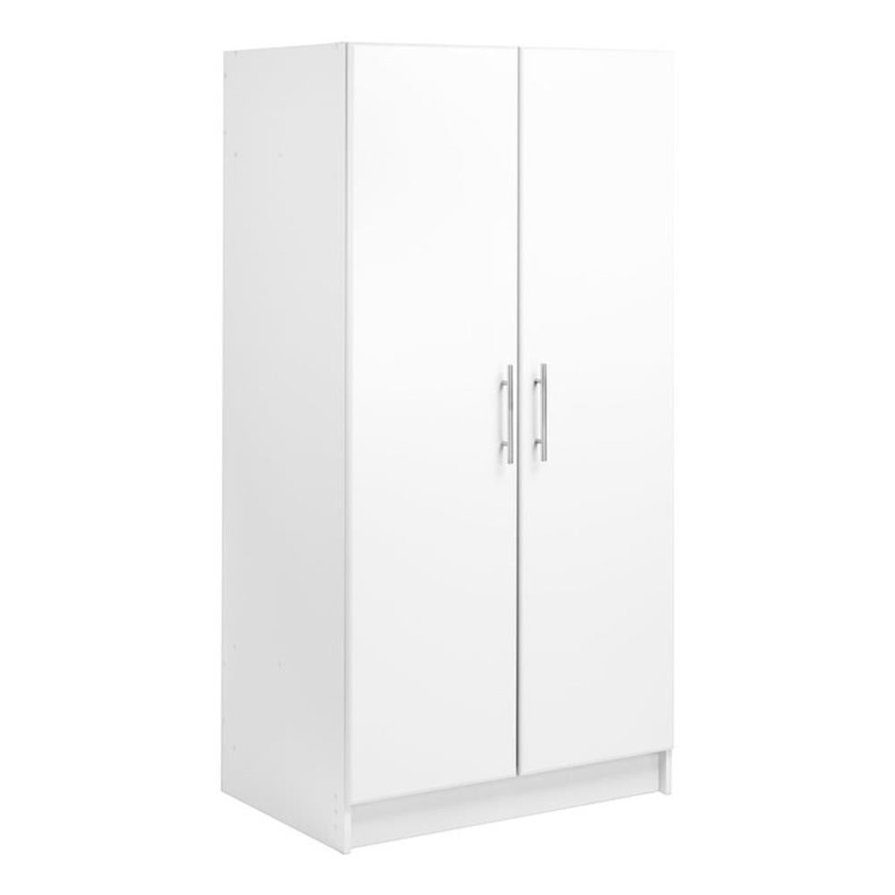Pemberly Row Contemporary Engineered Wood Storage 32" Wardrobe Armoire ...