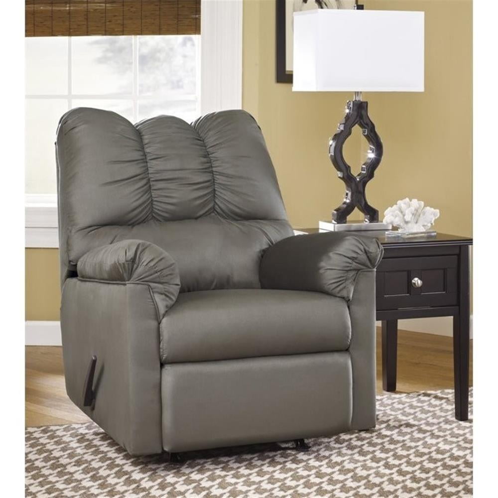 Pemberly Row Contemporary Fabric Rocker Recliner in Cobblestone ...