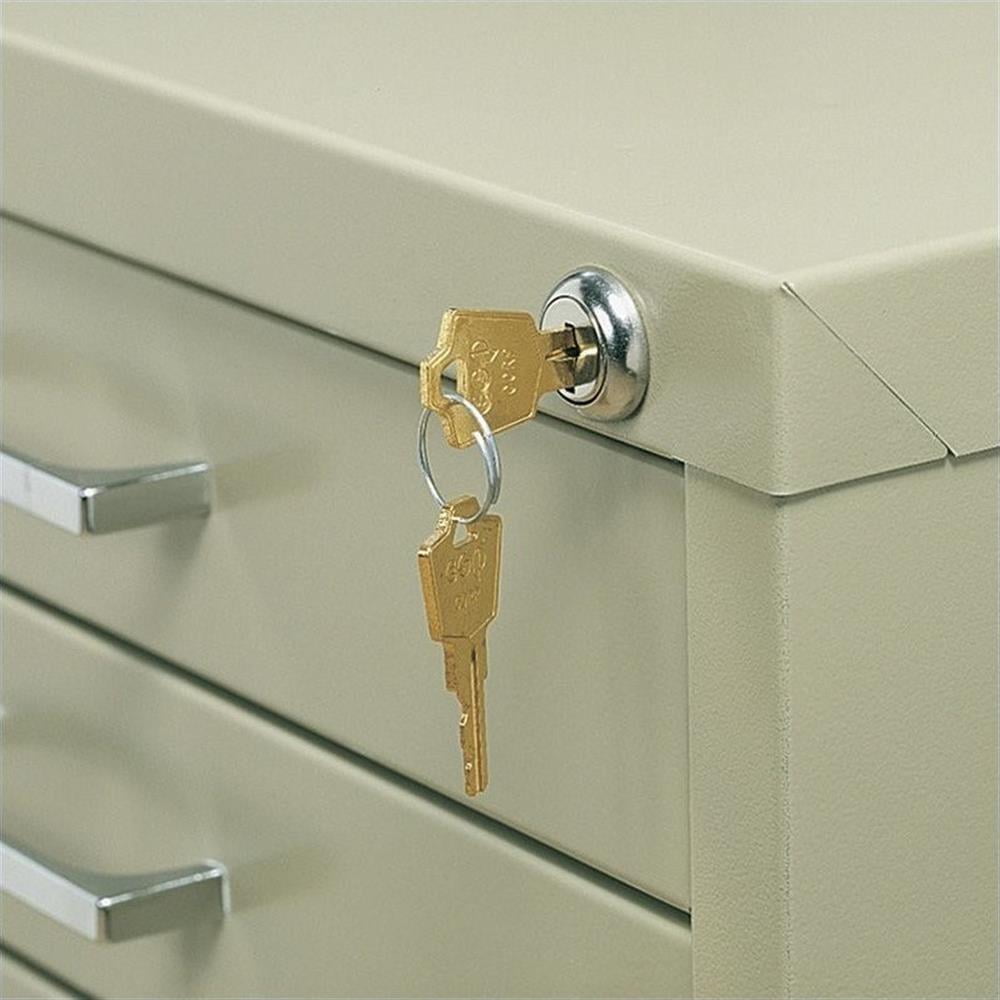 Pemberly Row Contemporary Lock Kit for 5-Drawer Steel Flat File ...