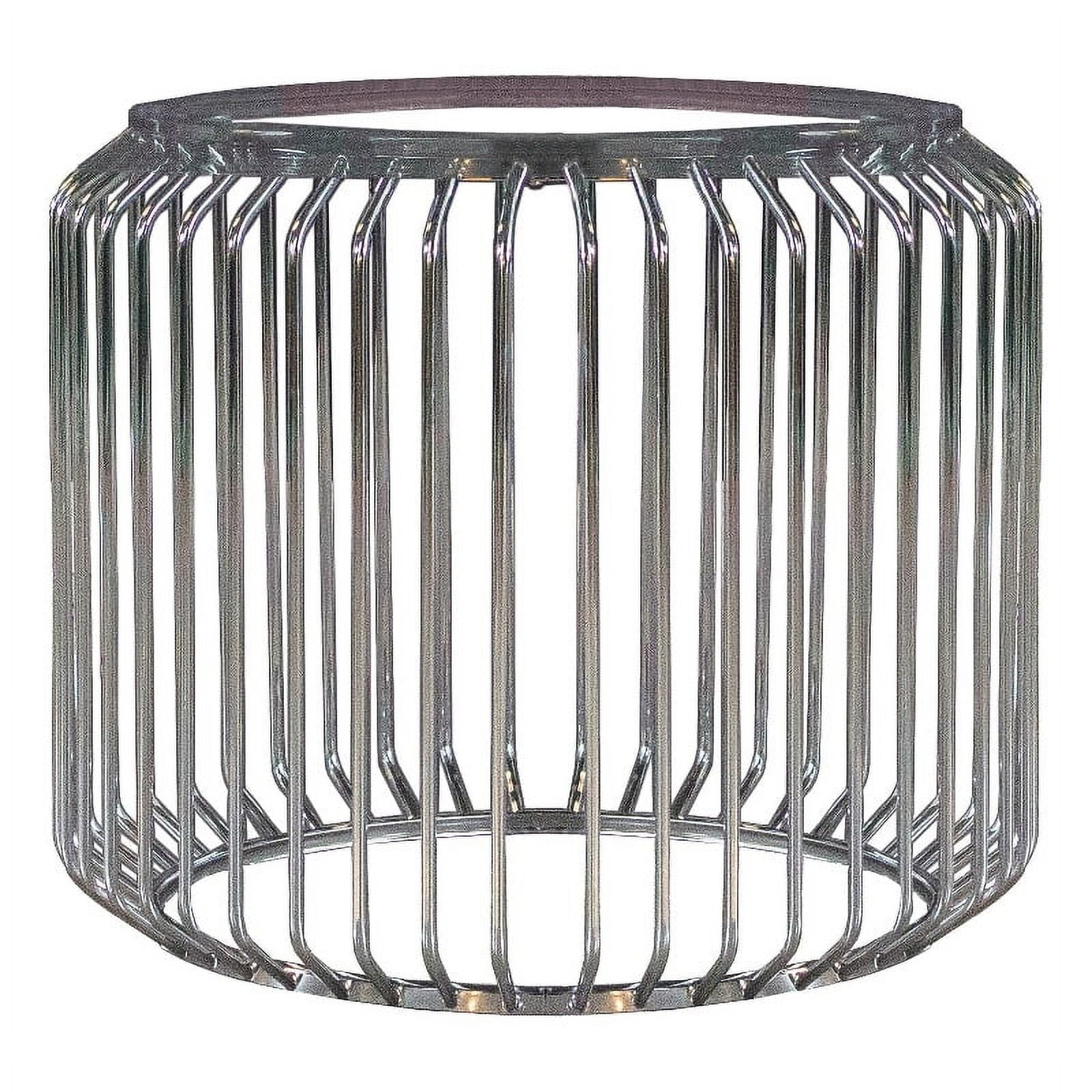Pemberly Row Contemporary Metal Dining Table Base in Chrome Finish ...