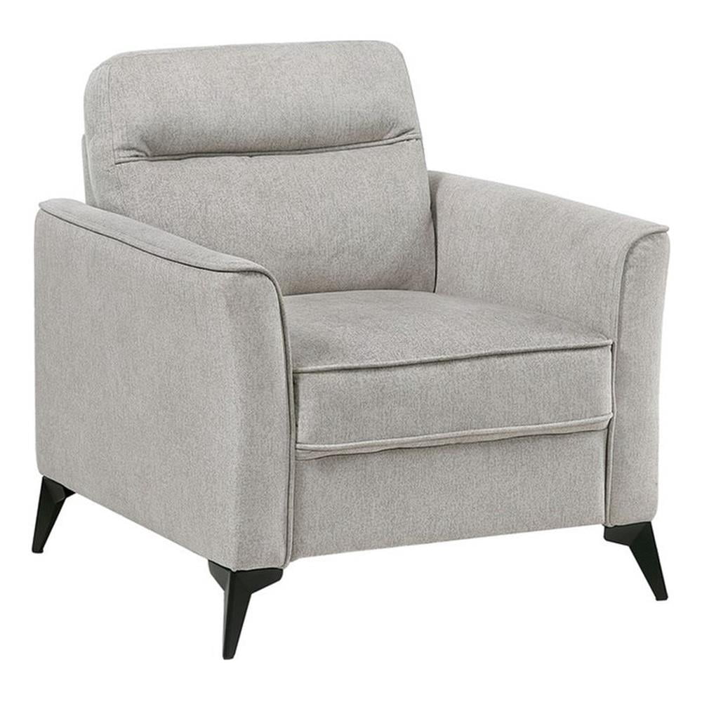 Pemberly Row Contemporary Microfiber Fabric Chair in Tan Finish ...