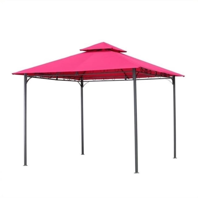 Pemberly Row Contemporary Outdoor Canopy Gazebo in Cranberry - Walmart ...