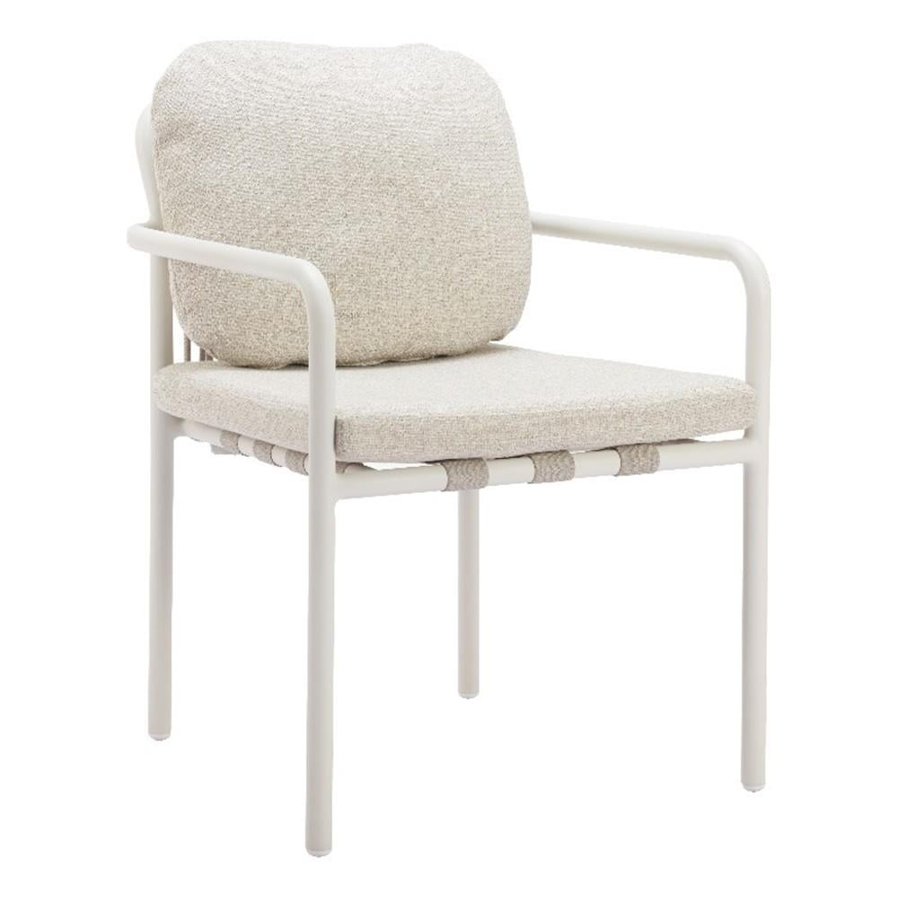Pemberly Row Contemporary Outdoor Dining Chair Beige (Set of 2 ...