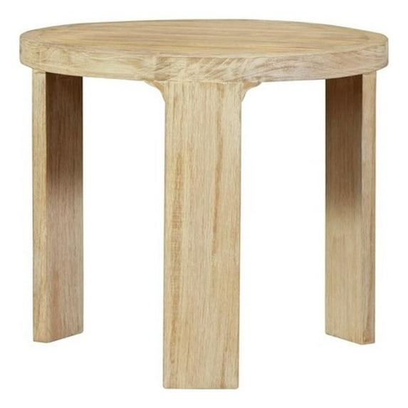 Pemberly Row Contemporary Outdoor Solid Teak Wood Natural Look End ...