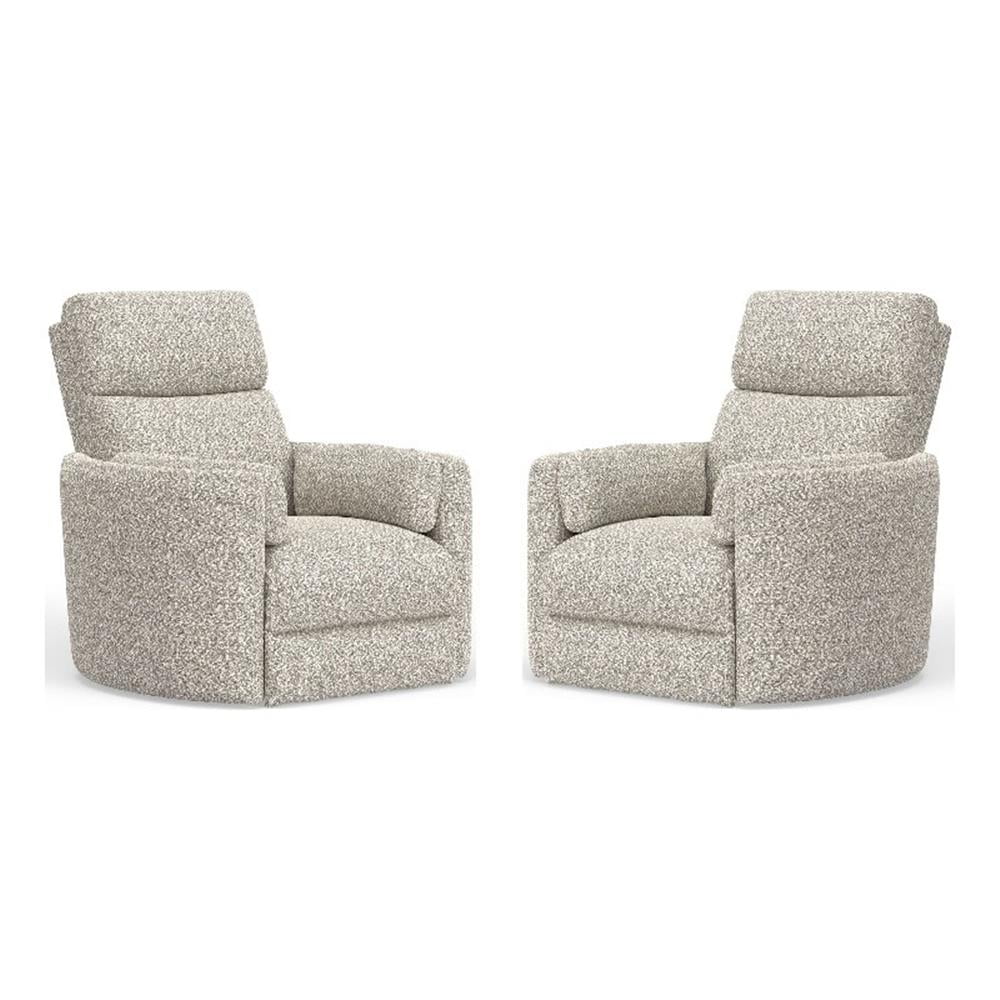 Pemberly Row Contemporary Power Swivel Glider Recliner Two Pack ...