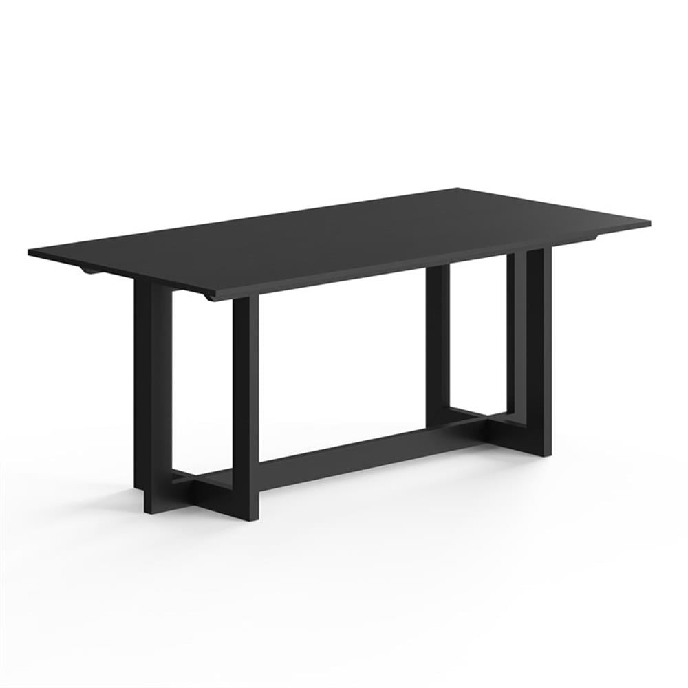 Pemberly Row Contemporary Rectanglular Dining Table in Black - Walmart.com