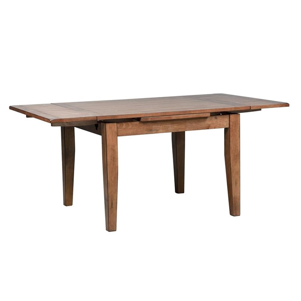 Pemberly Row Contemporary Retractable Dining Table in Rustic Oak ...