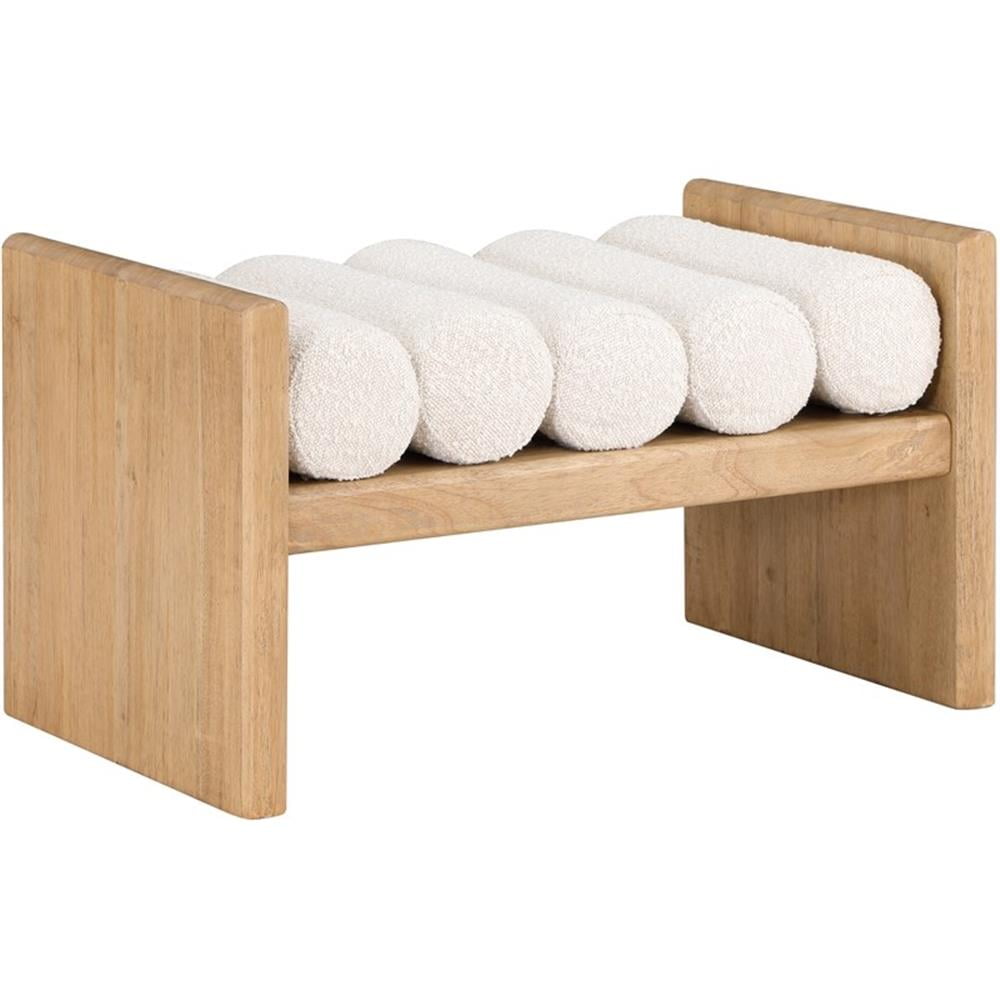 Pemberly Row Contemporary Solid Wood Rich Cream Finish Bench - Walmart.com