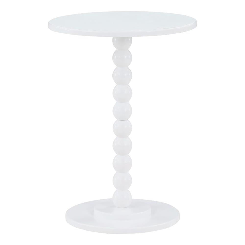 Pemberly Row Contemporary Spindle Table in White Wood Finish - Walmart.com