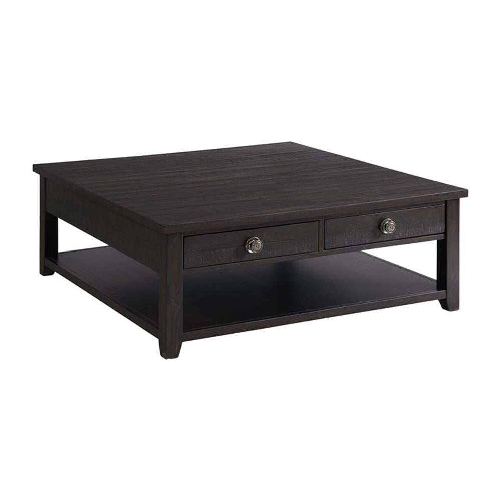 Pemberly Row Contemporary Square Coffee Table in Espresso Finish ...