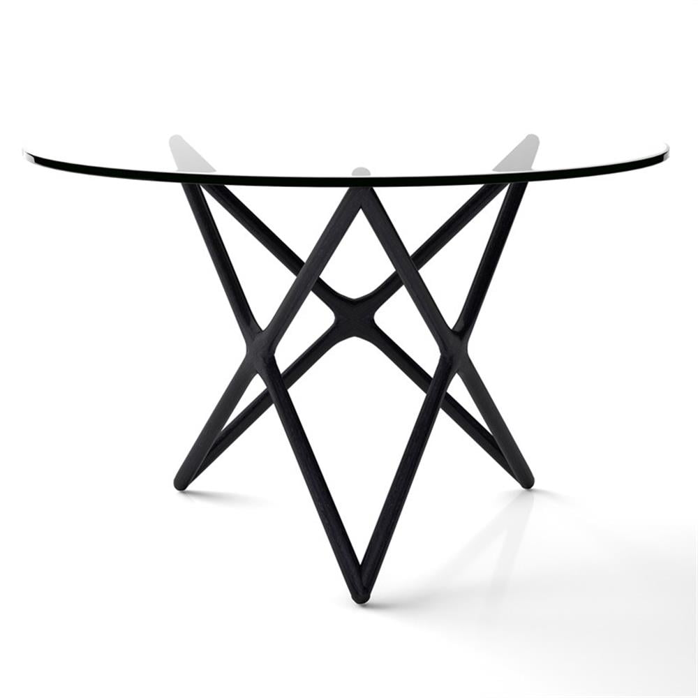 Pemberly Row Contemporary Star Triple X Dining Table in Black - Walmart.com
