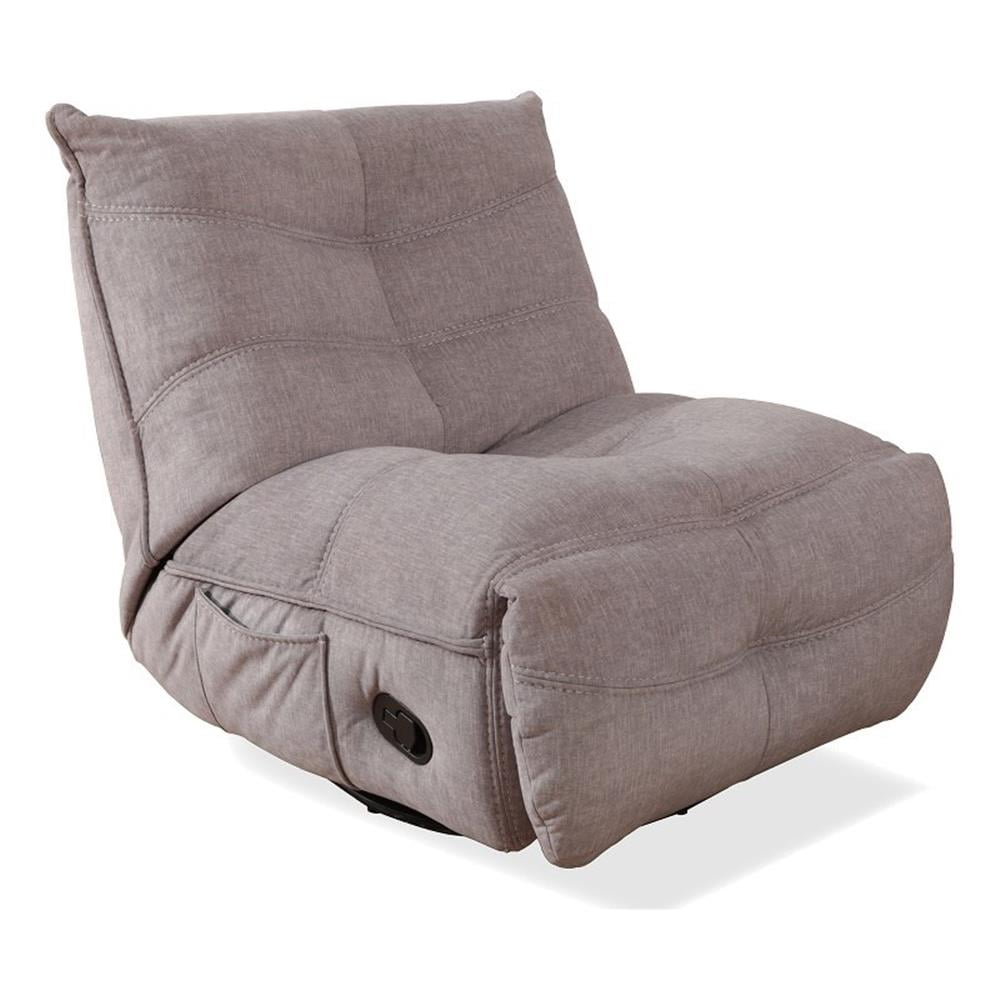 Pemberly Row Contemporary Swivel Recliner in Lugano Dove Finish ...