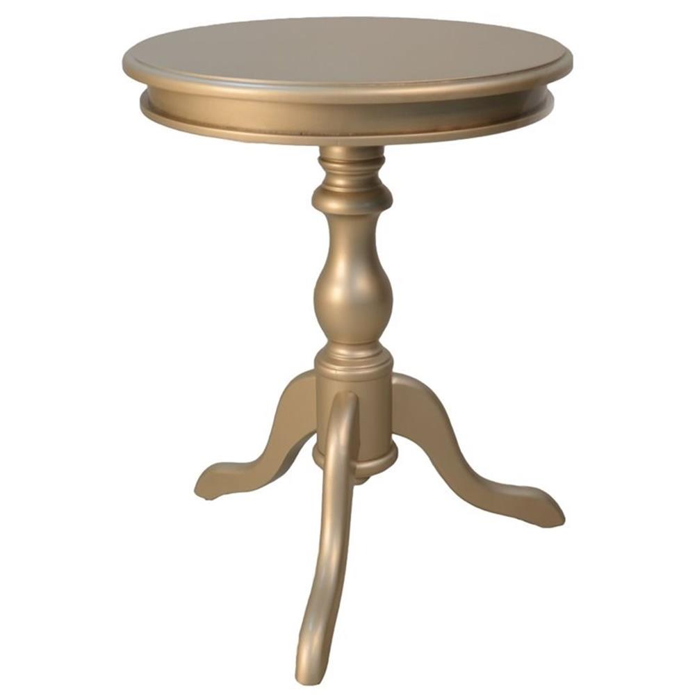Pemberly Row Contemporary Transitional Side Table in Champagne ...