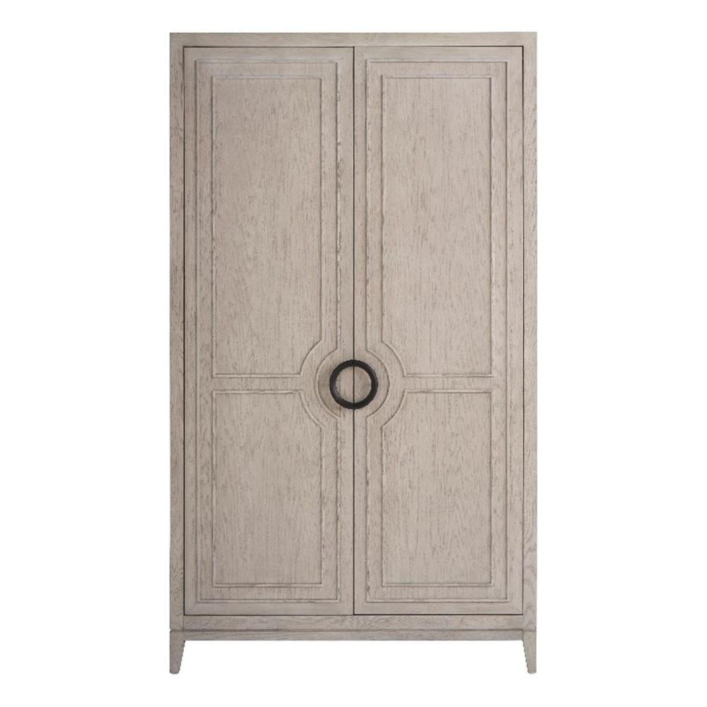 Pemberly Row Contemporary Two Door Wardrobe in Gray Oak Wood - Walmart.com