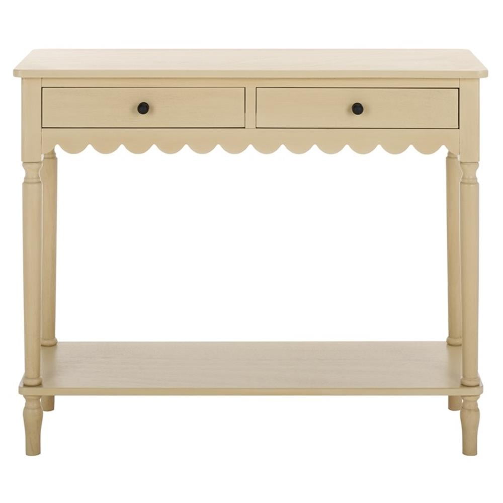 Pemberly Row Contemporary Wood 2 Drw Small Console in Natural - Walmart.com