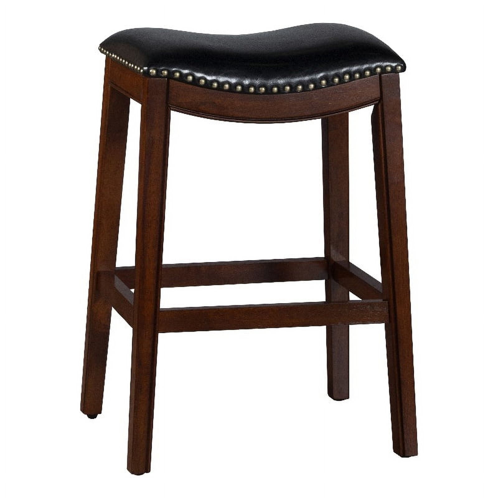 Pemberly Row Contemporary Wood Backless Counter Height Stool Espresso ...