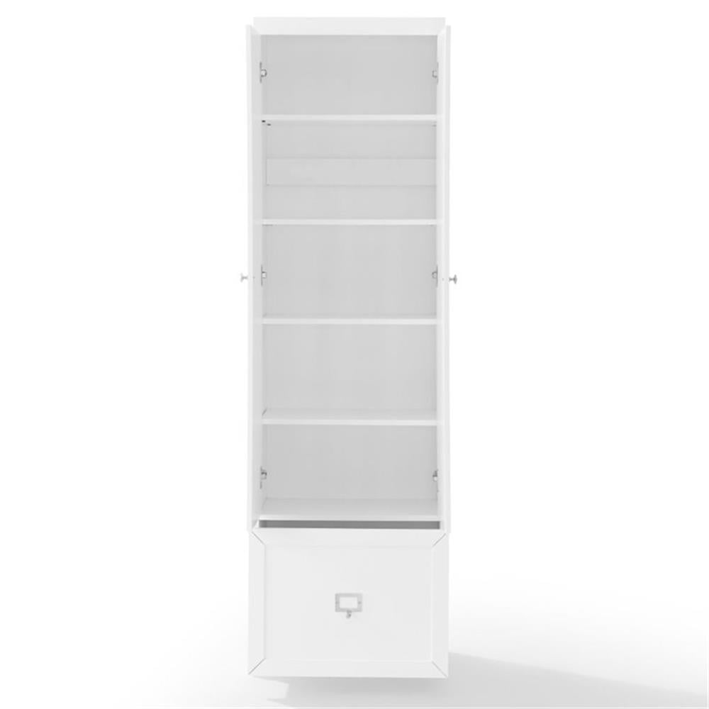 Pemberly Row Contemporary Wood Convertible Pantry Closet in White ...