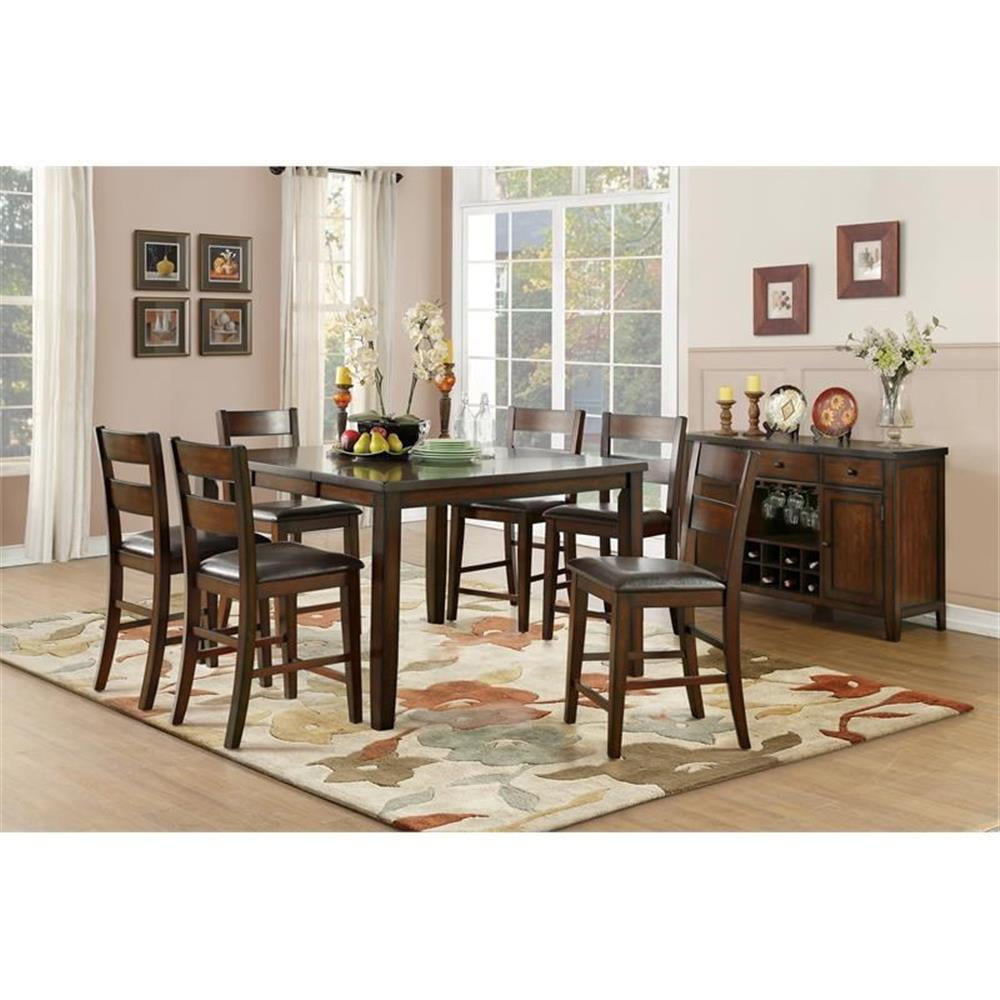 Pemberly Row Contemporary Wood Counter Height Dining Room Table in ...