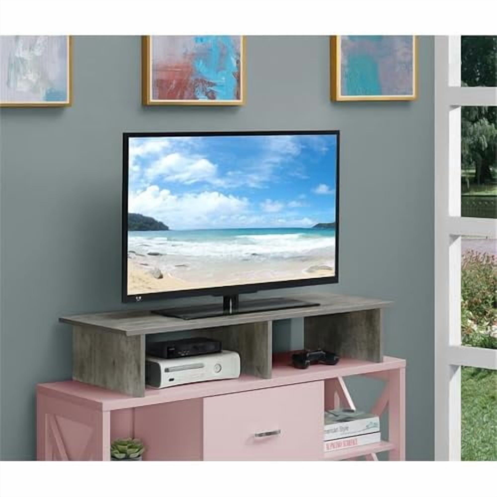 Pemberly Row Contemporary Wood Large Monitor Riser for TVs up to 42" in ...
