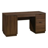 Pemberly Row Contemporary Wood/Metal Computer Desk in Spiced Mahogany ...