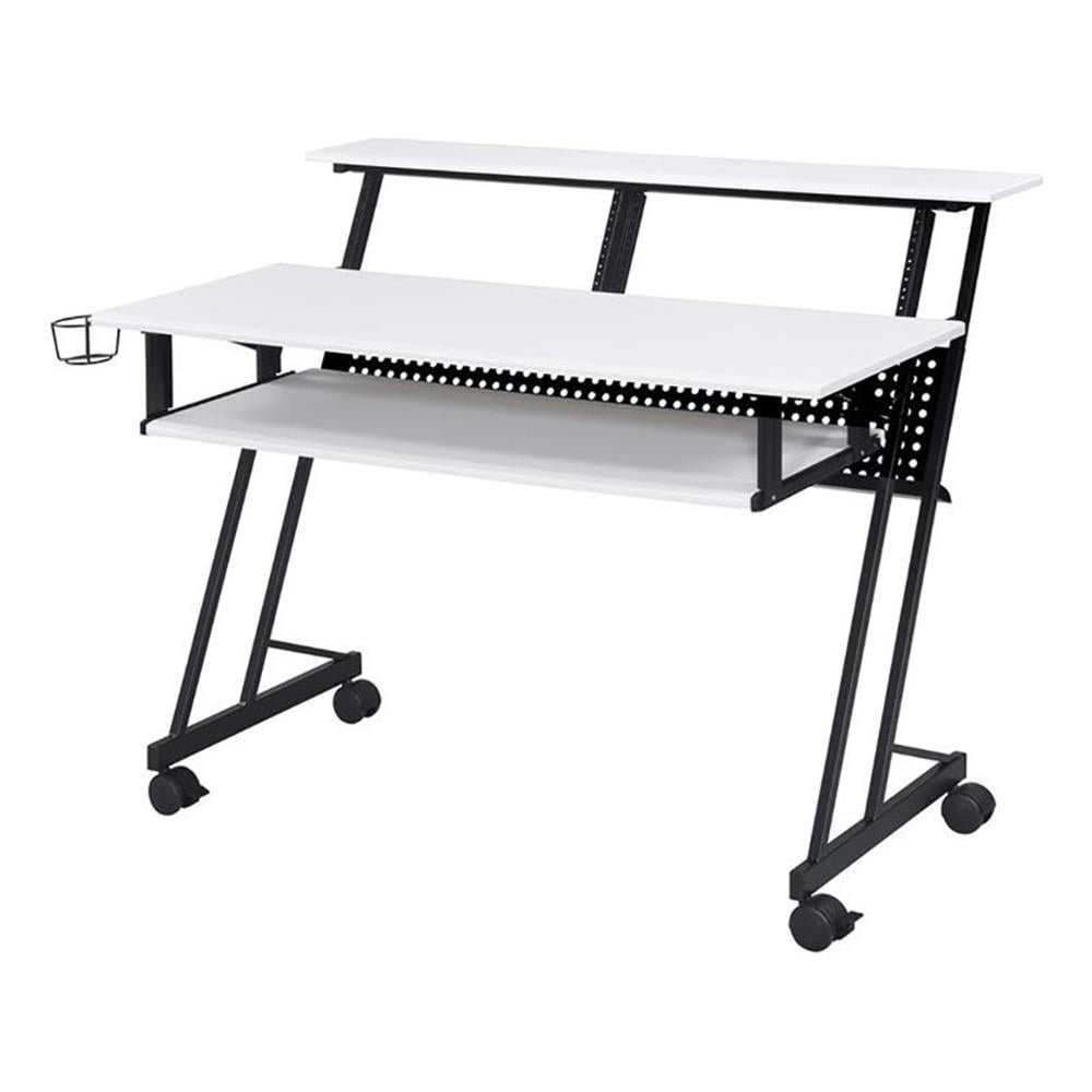 Baxton studio idabel dark brown wood modern desk with glass top store