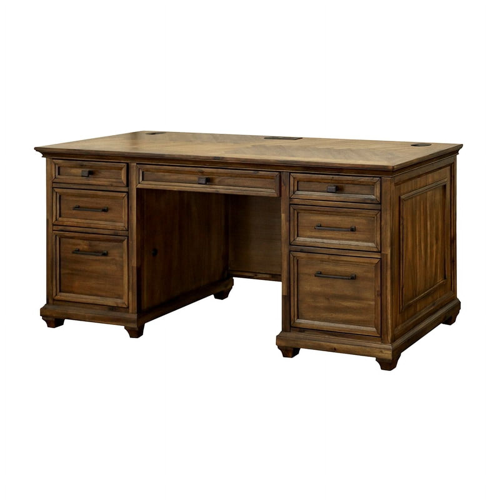 Pemberly Row Credenza Wood Office Desk Writing Table Storage Desk in ...